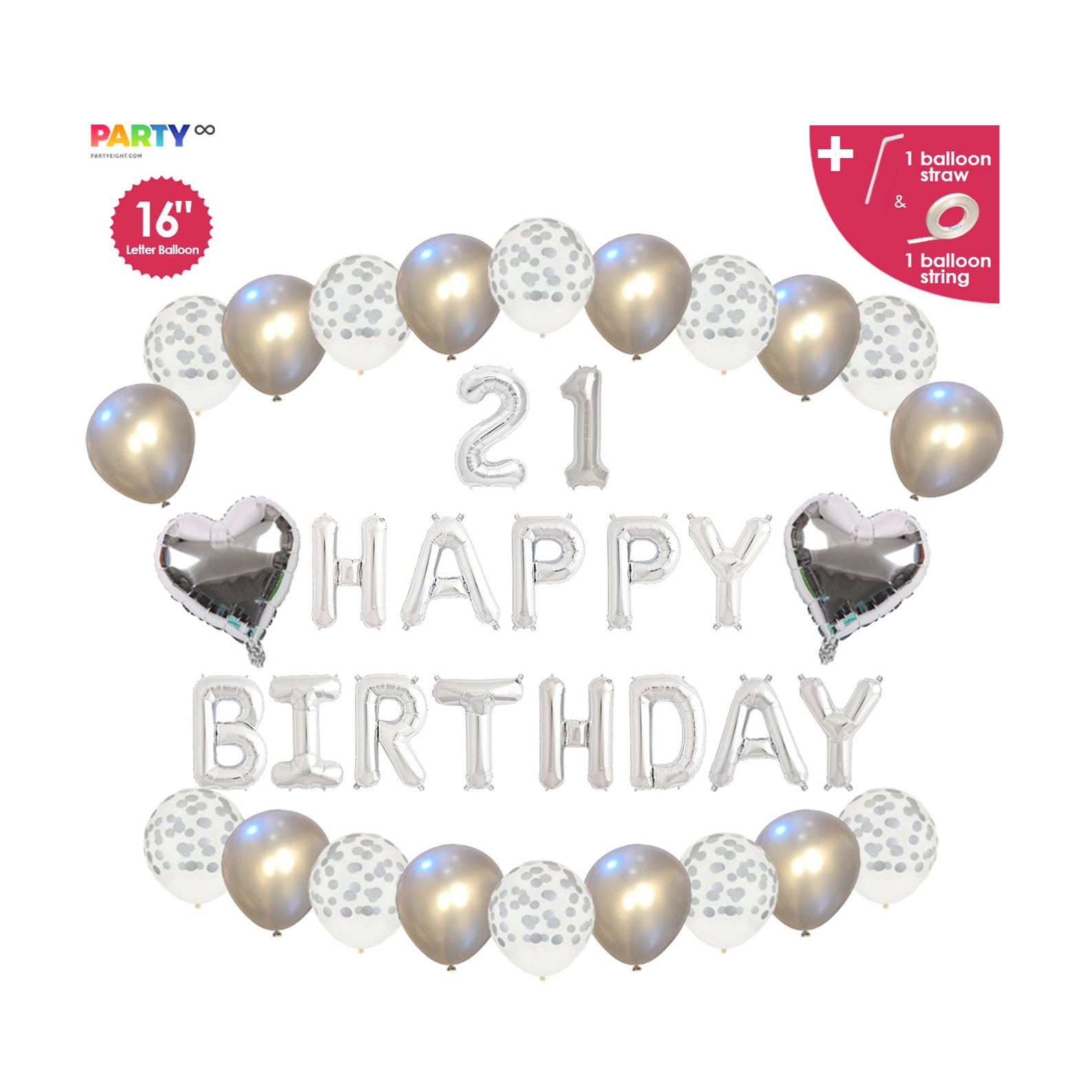 Rose Gold 21st Birthday Balloon Decoration Set 21st Birthday - Etsy