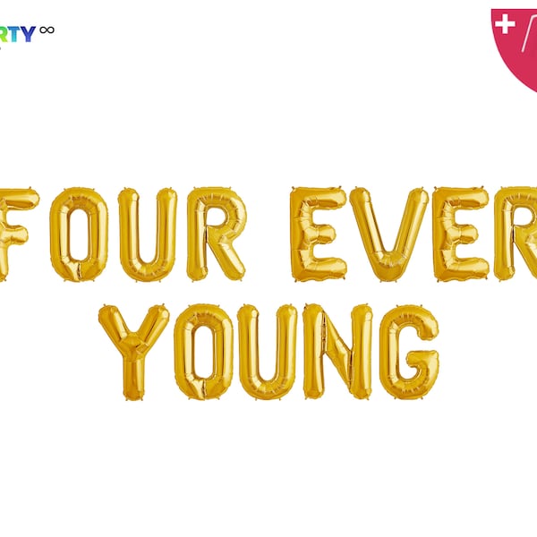 Four Ever Young Birthday Party Invitation - Etsy