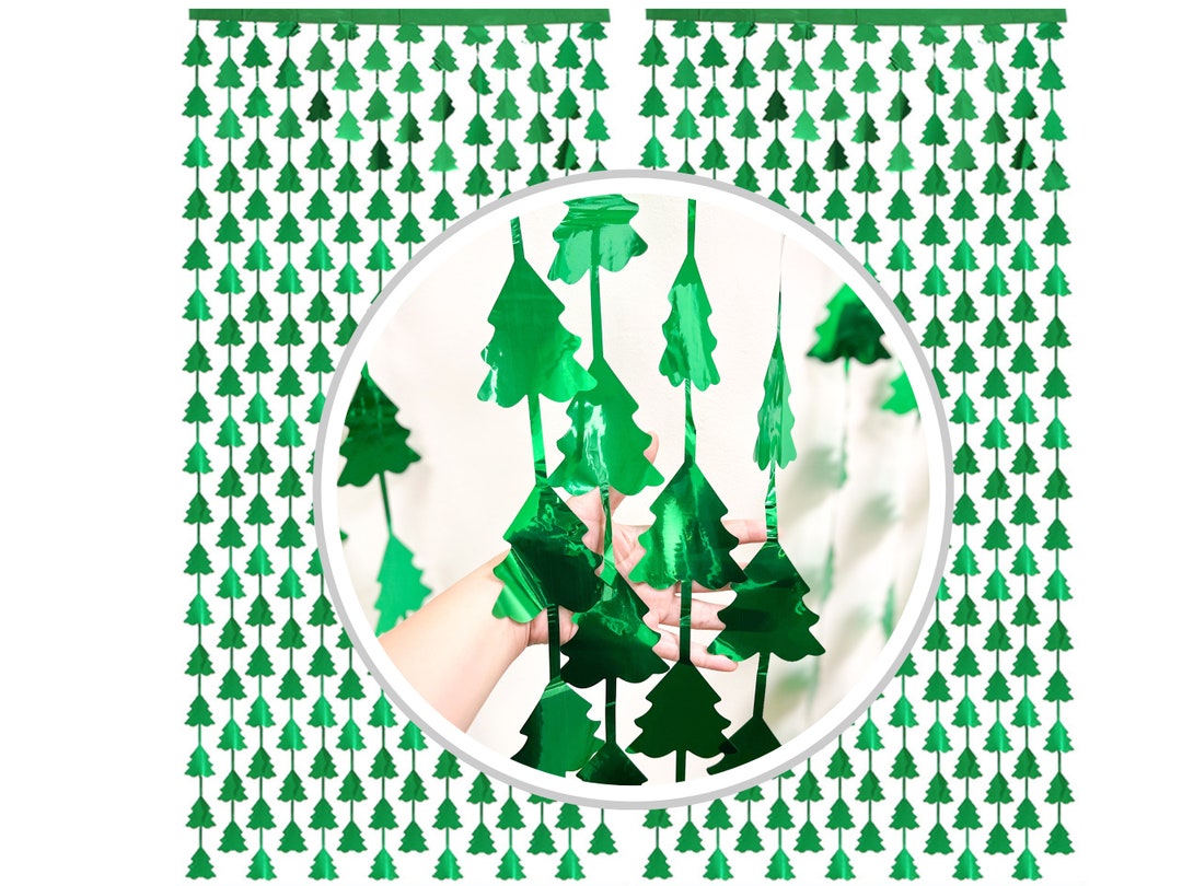 Christmas Tree Streamer Fringe Curtain Backdrop Winter - Etsy