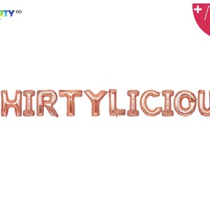 Thirty Licious Balloon Banner: 30th Birthday Party Decor - Etsy