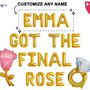 The Final Rose Custom Banner | Bachelorette Party Decor Balloon Banner ...