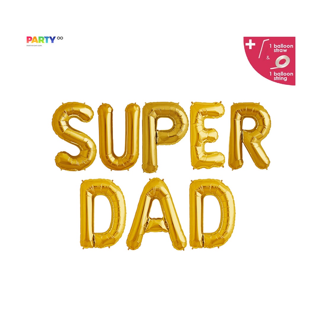 Fathers Day Decorations | Super Dad Balloon Banner | Fathers Day ...