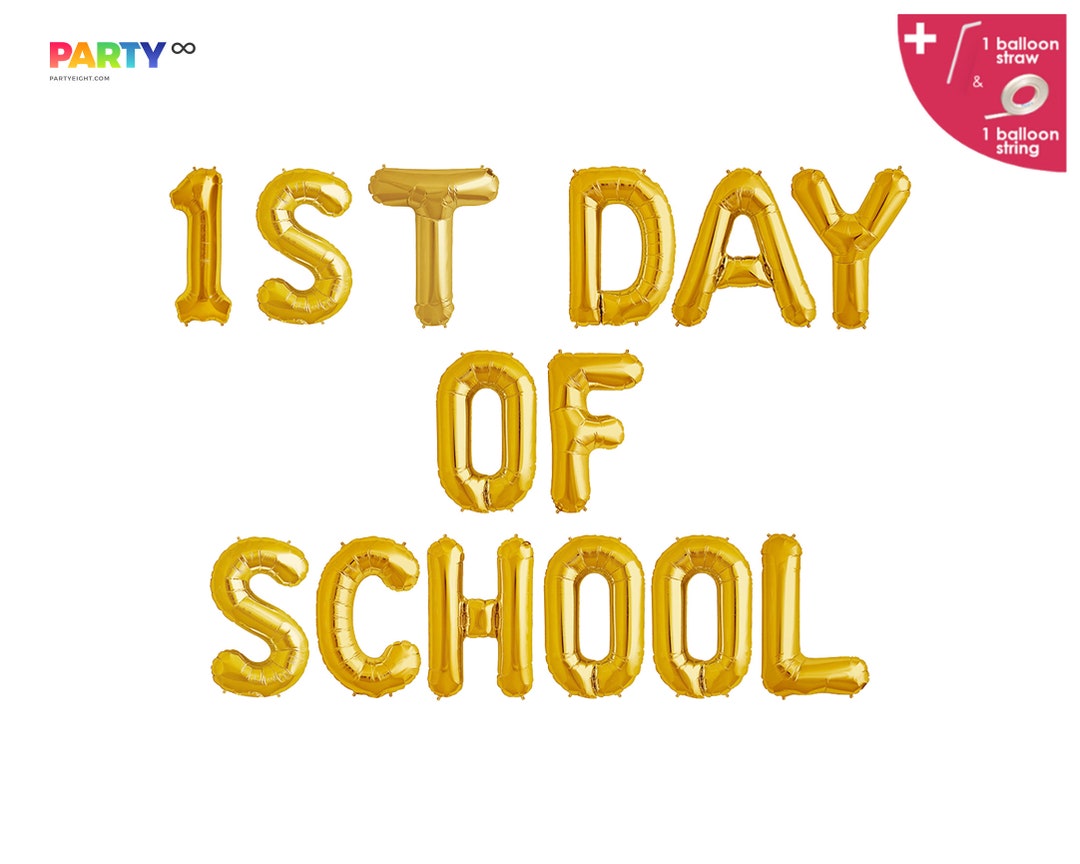 1ST Day of School Banner | Welcome Back Balloon Banner | Welcome Back ...