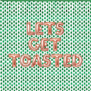 Lets Get Toasted Balloons Banner | Camping Bachelorette Party Decor ...