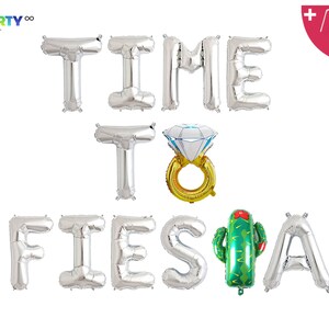 Time to Fiesta Balloon Banner Final Fiesta Bachelorette | Etsy