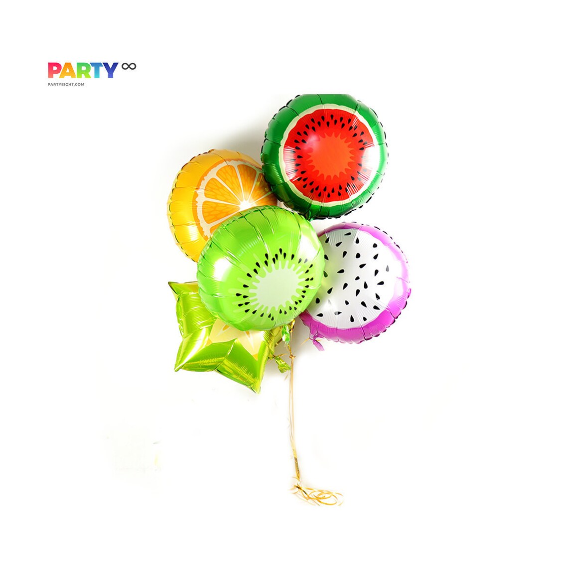 Fruit Foil Balloon Bouquet: Twotti Fruity Kids Birthday Summer Party ...