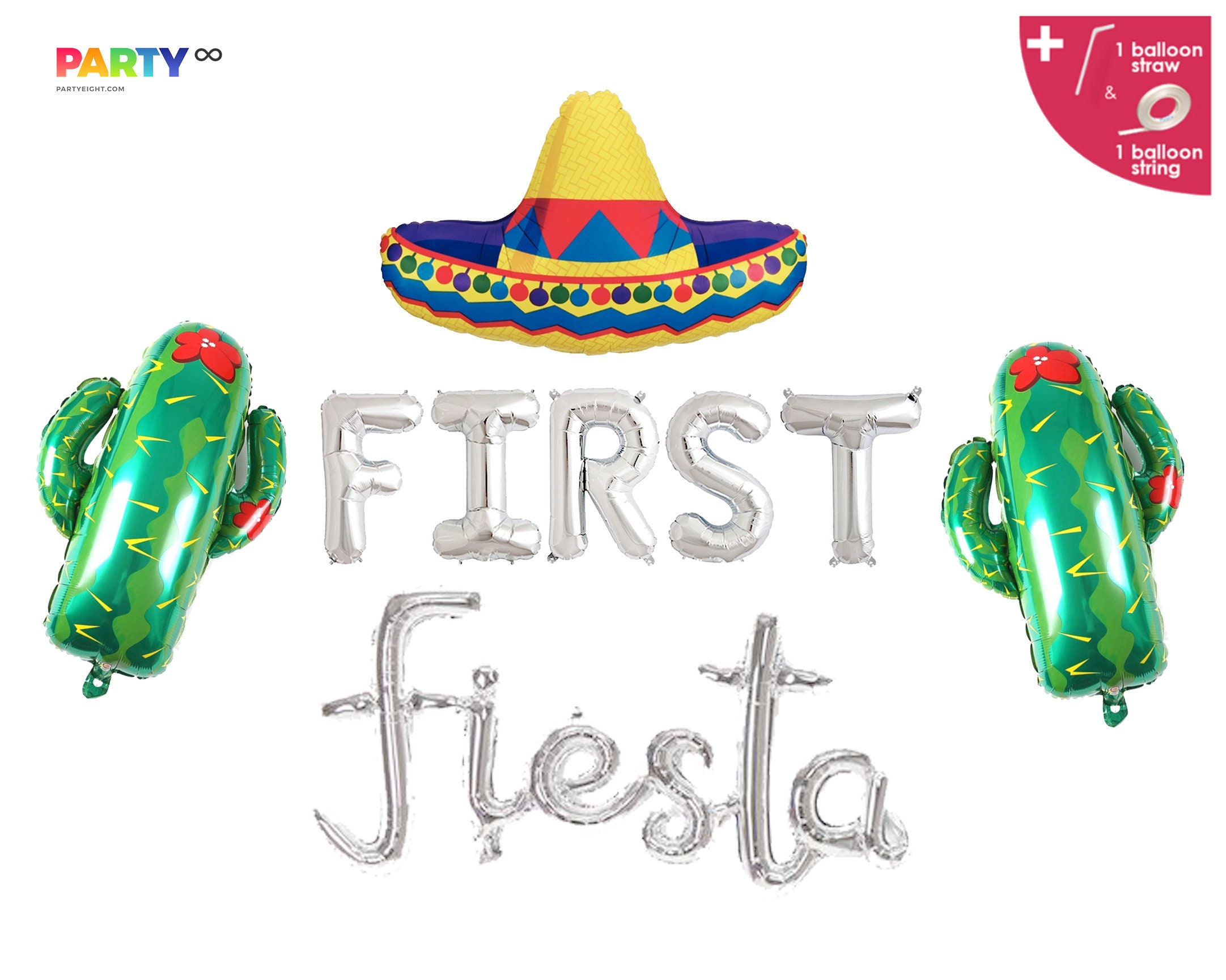 First Fiesta Balloon Banner Decorations Fiesta First | Etsy