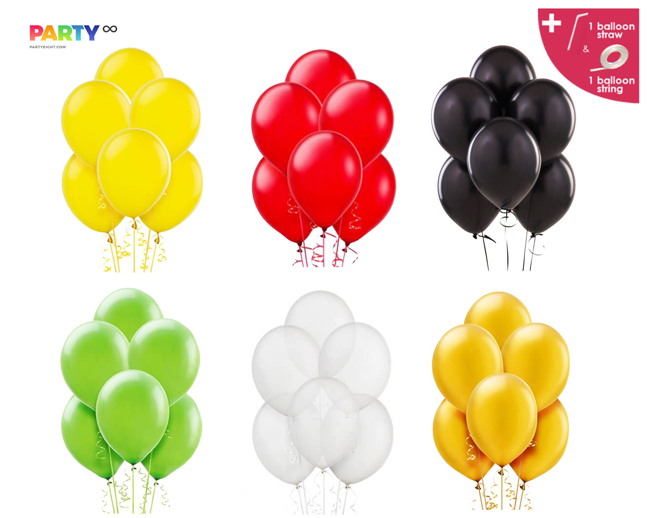 18 inch Star Balloons Order by Color Chart DIY Balloon ...