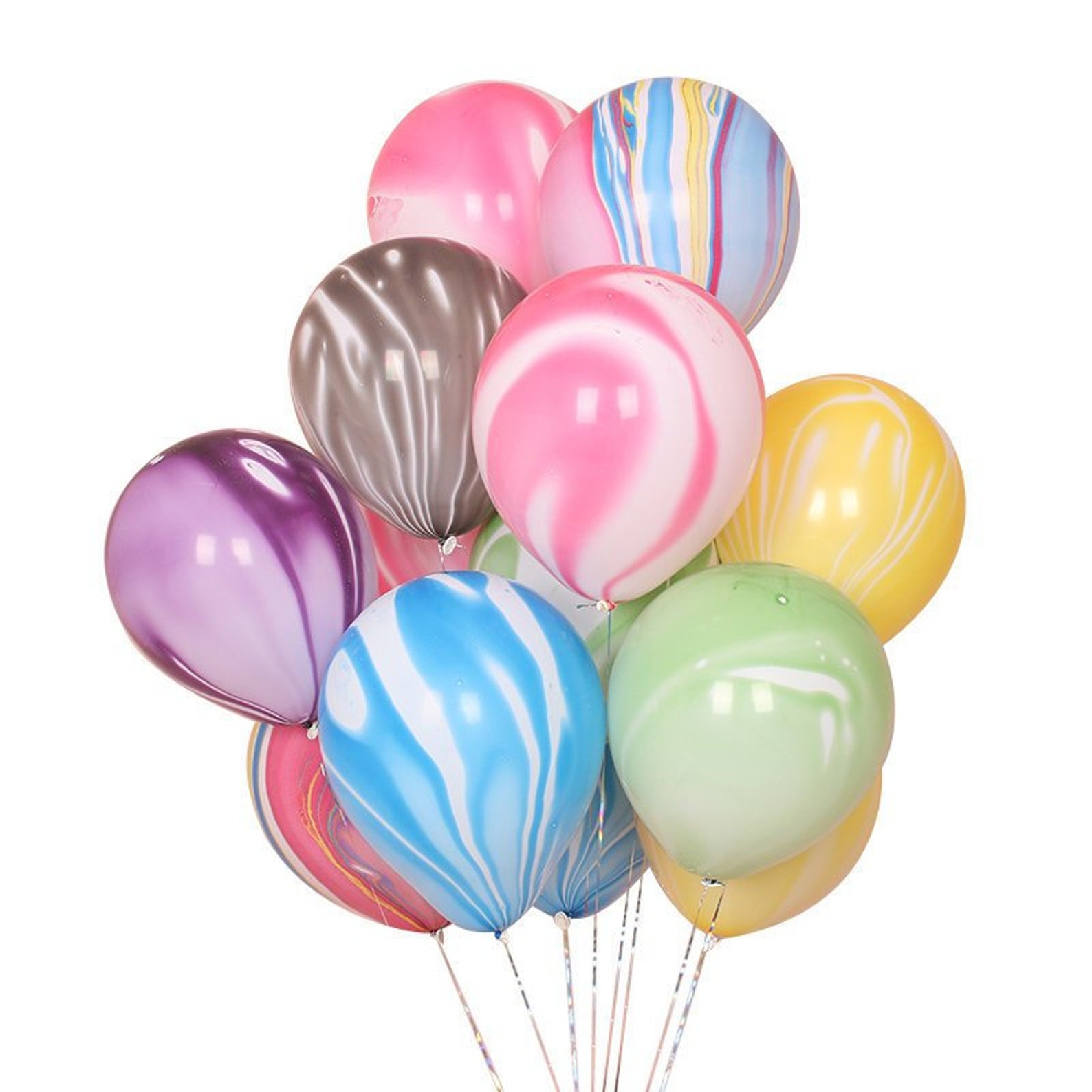MARBLE BALLOONS Marble Balloons Bouquet Marble Balloon - Etsy New Zealand