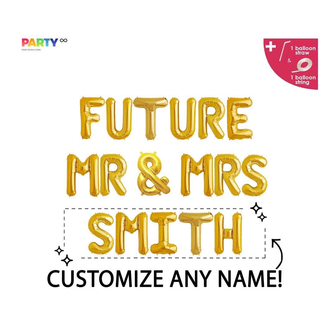 Future Mr&mrs Custom Balloon Banner | Engagement Party Decoration ...