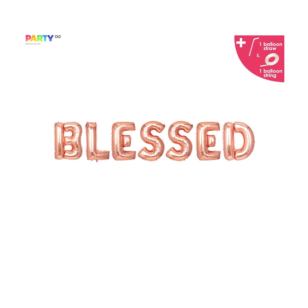 Blessed Balloon Banner | Baptism Party Decor | Christening Banner - Etsy