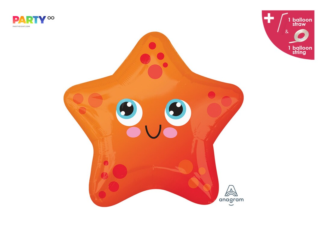 Starfish Balloon | Under the Sea Party Balloon Decorations | Ocean ...