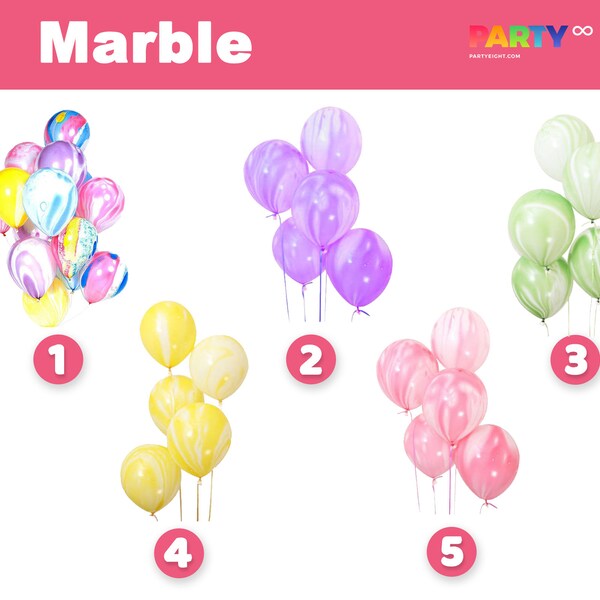 Marble Balloons - Etsy