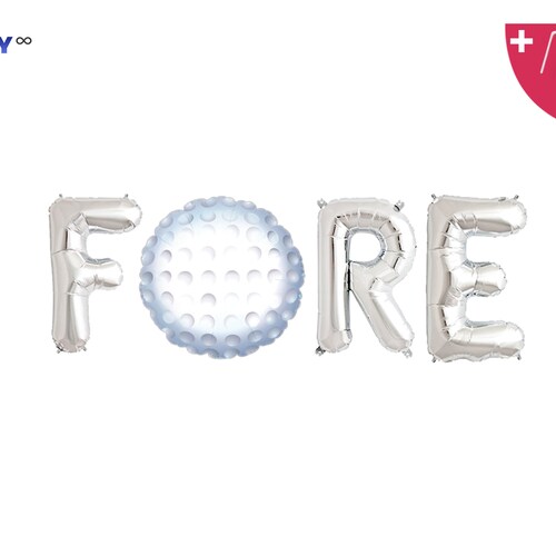 Fore Tee Banner With Golf Ball Balloon Golf Ball Themed 40th - Etsy