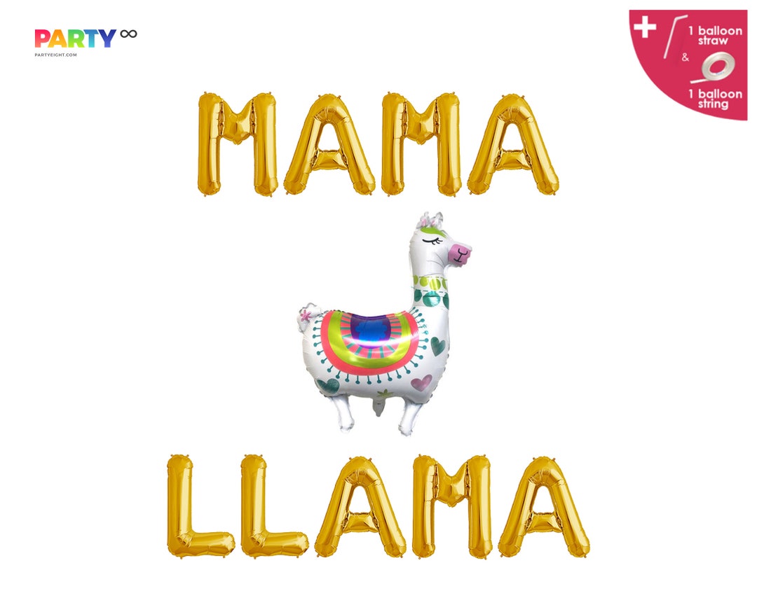 Mama Llama Balloon Banner | Giant Llama Balloon | Llama Party Decor ...