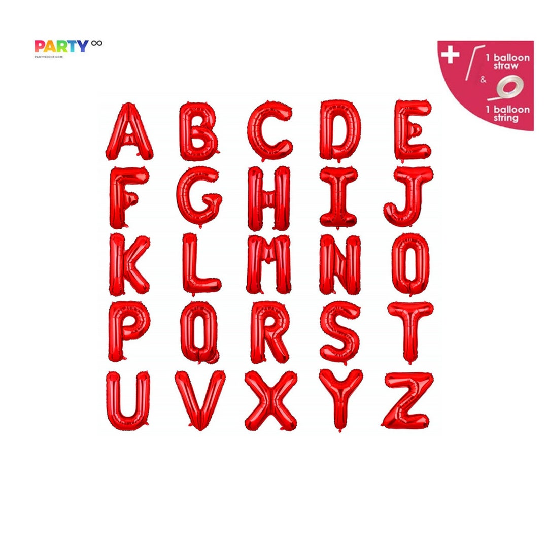 Red Letter Balloons Banner | 16'' Mylar Custom Phase Balloon Banner ...