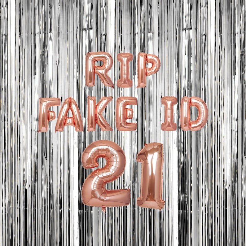 RIP Fake ID Balloon Banner: 21st Birthday Party Decoration - Etsy