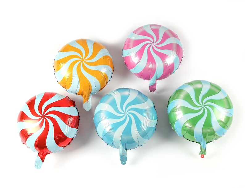 Pastel Candy Peppermint Swirl Balloons Christmas Candy Balloon - Etsy