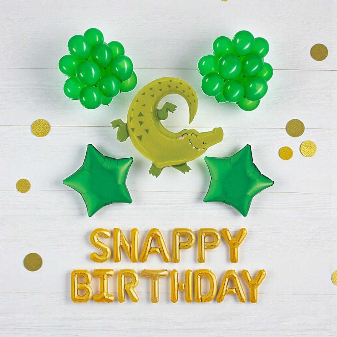 Snappy Birthday Alligator Balloon Banner: Kids Crocodile Party Decor - Etsy