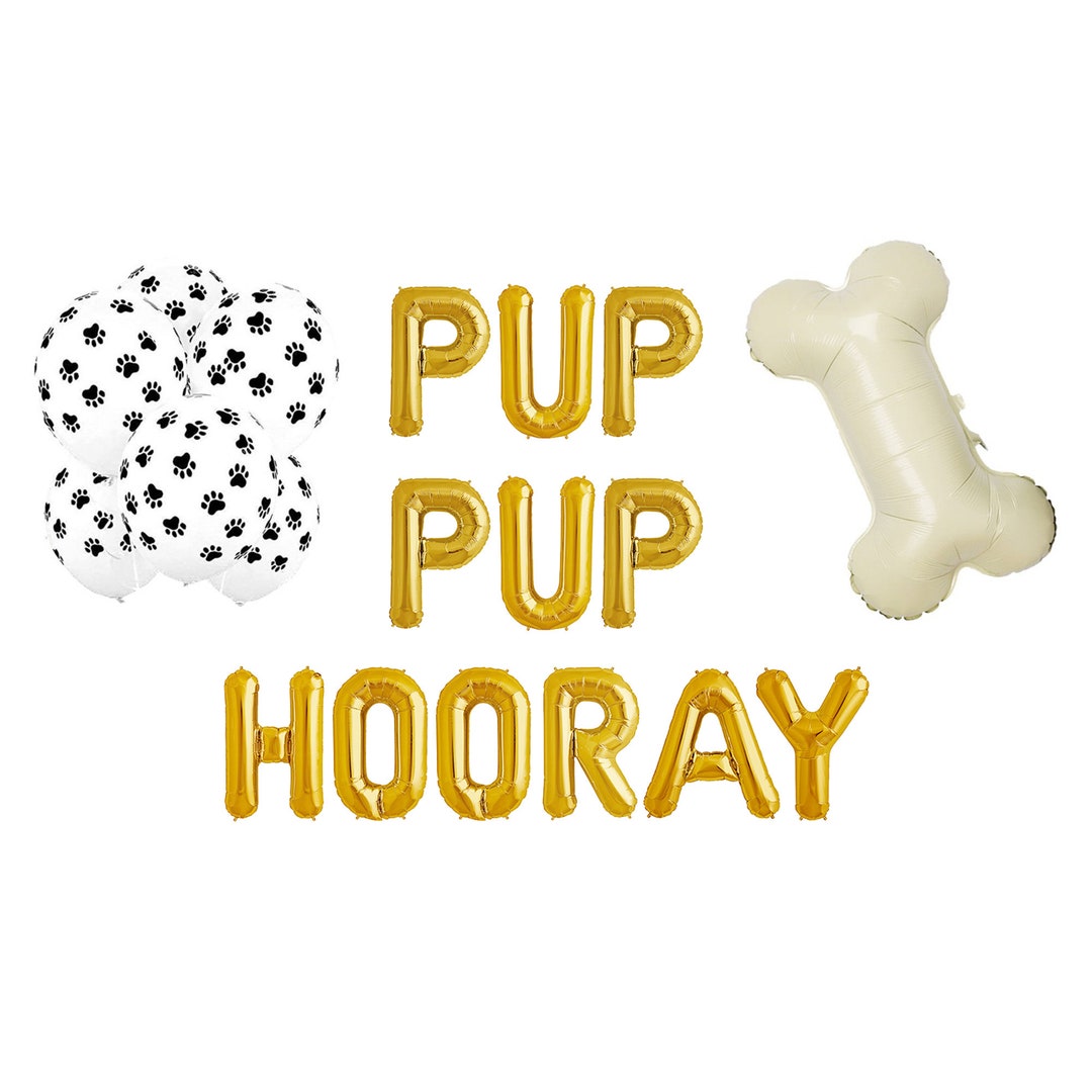 Pup Pup Hooray Banner | Dog Birthday Party Decoration | Puppy Birthday ...