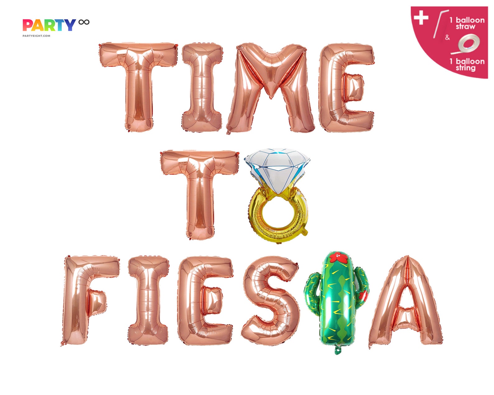 Time to Fiesta Balloon Banner Final Fiesta Bachelorette | Etsy