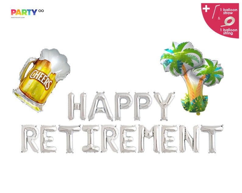 Happy Retirement Banner Tropical Theme Happy Retirement - Etsy