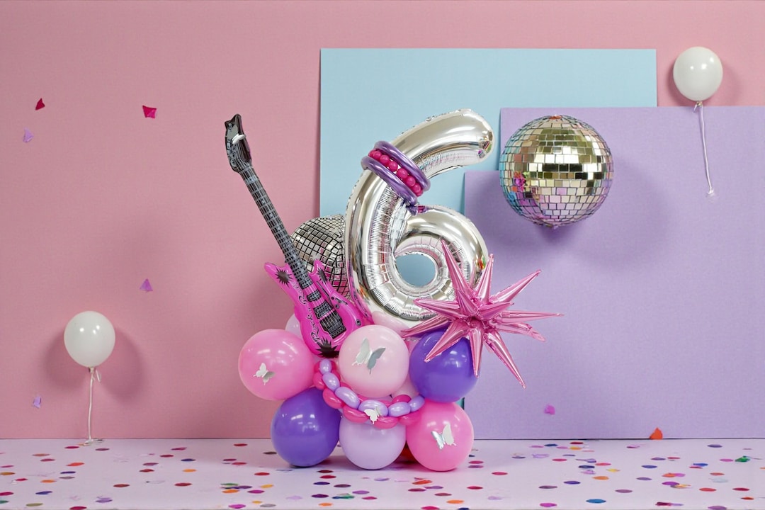 Custom Rockstar Guitar Balloon Tower: DIY Birthday Party Decor - Etsy