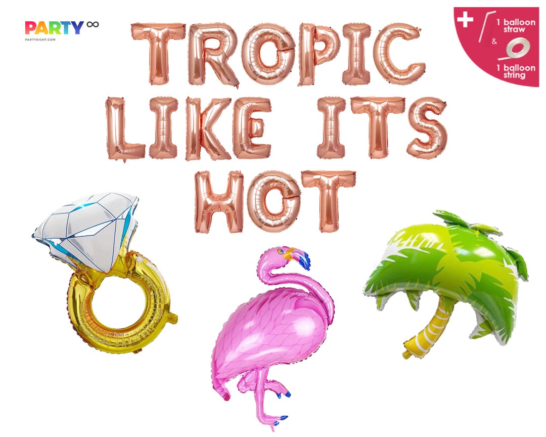 Tropic Like Its Hot Banner Tropical Bachelorette Party - Etsy