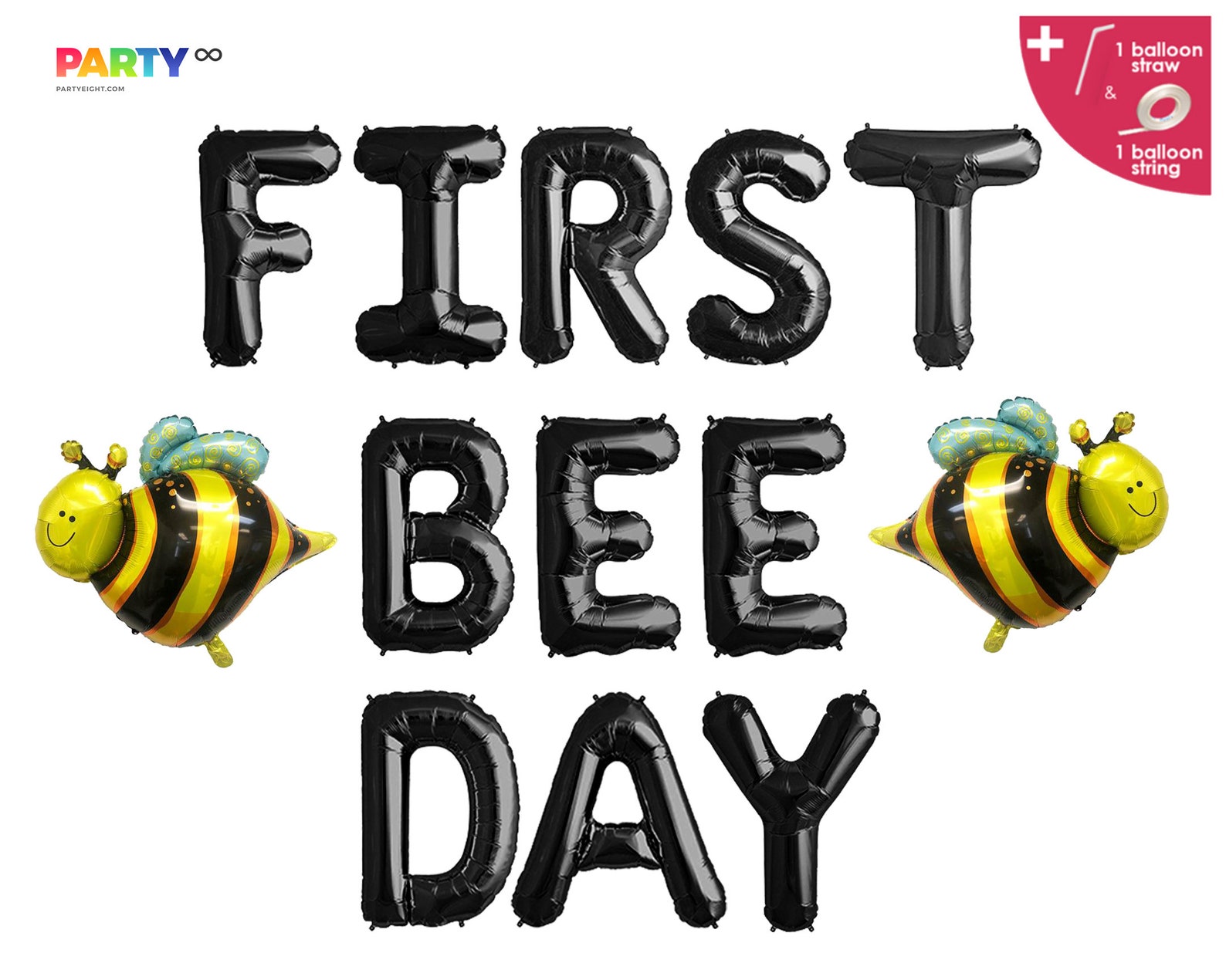 Happy 1st Bee Day Banner First Bee Day Birthday Party | Etsy