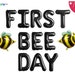 Happy 1st Bee Day Banner First Bee Day Birthday Party Bumble Bee Decor ...