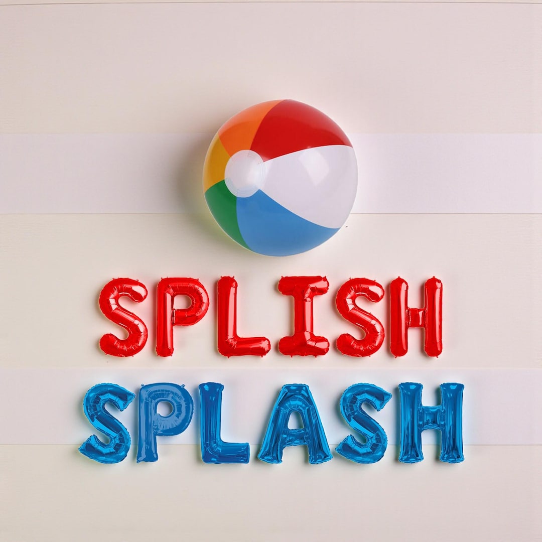 Splish Splash Balloon Banner: Pool Party Decor - Etsy