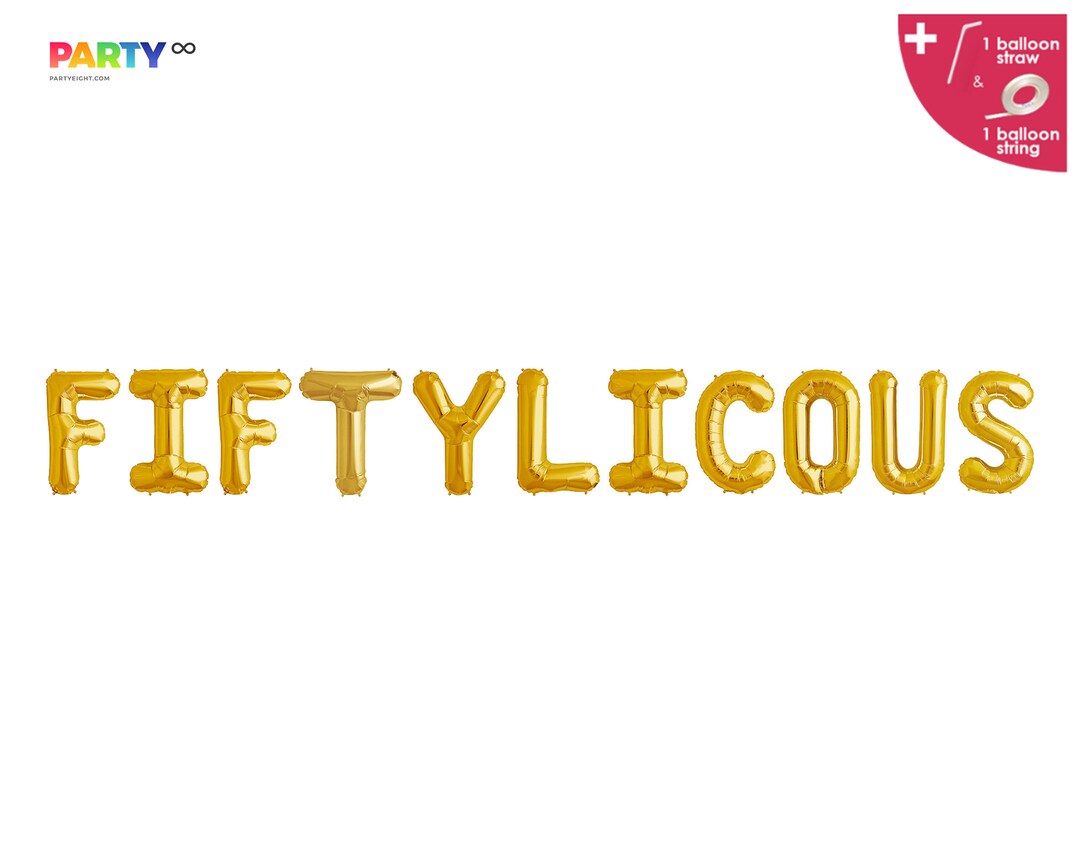 Fifty Licious Banner | 50th Birthday Party Decor | 50th Birthday ...