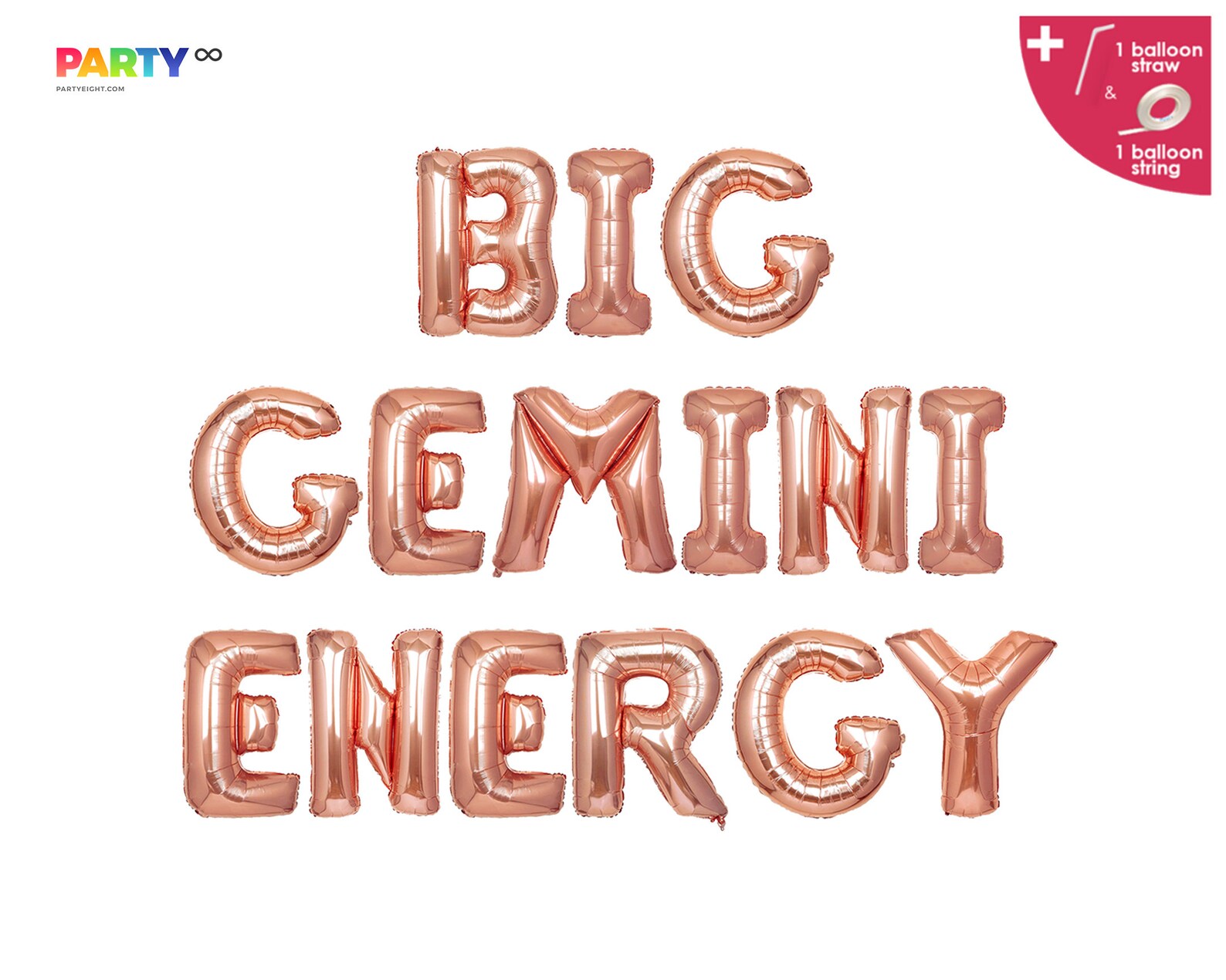 Big Gemini Energy Balloon Banner 21st Zodiac Birthday - Etsy