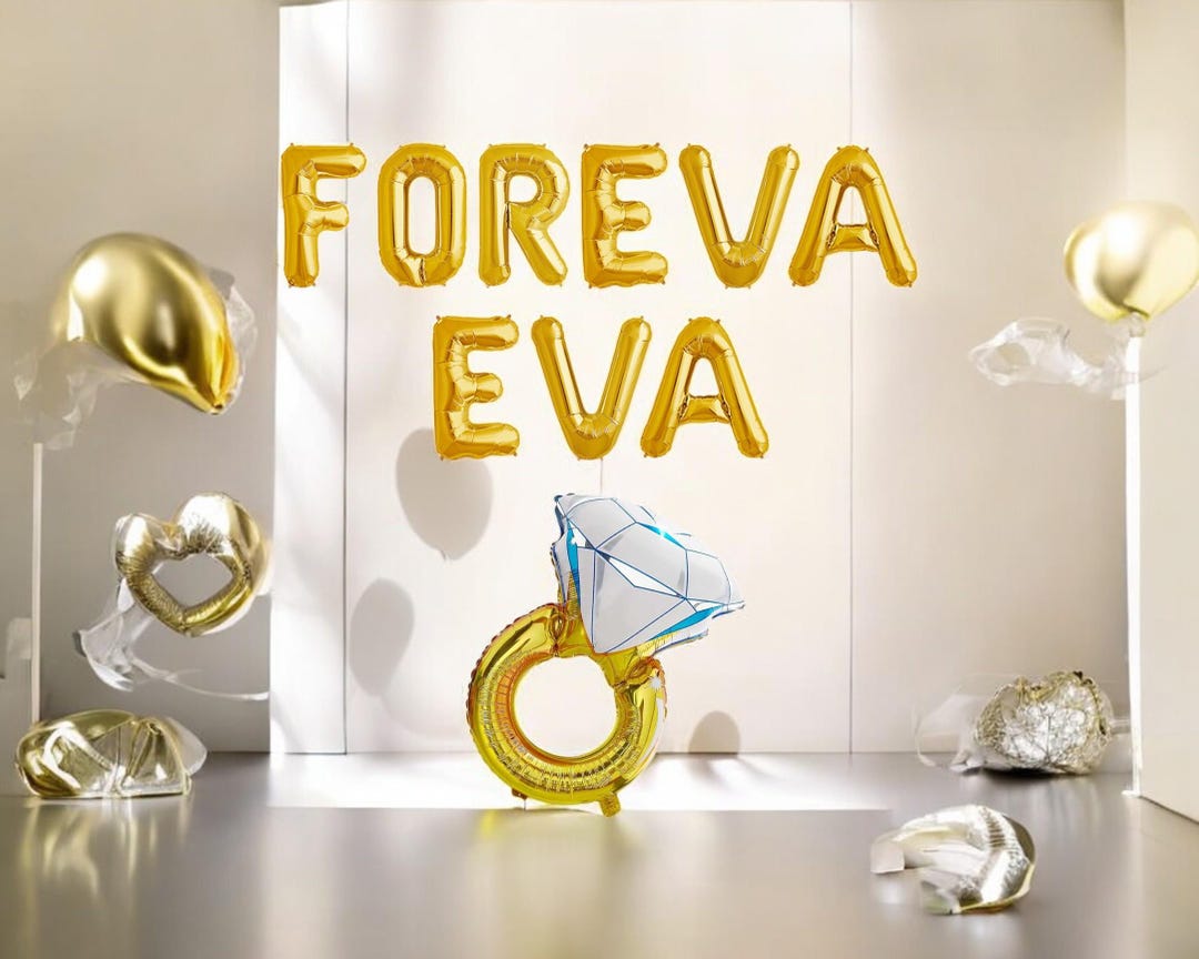 Foreva Eva With Ring Balloon Banner: She Said Yes Engagement Party ...