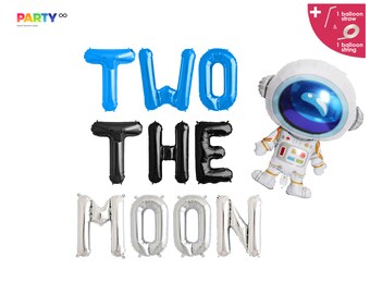 Set of 20 Two the Moon Outer Space Space Theme Birthday - Etsy