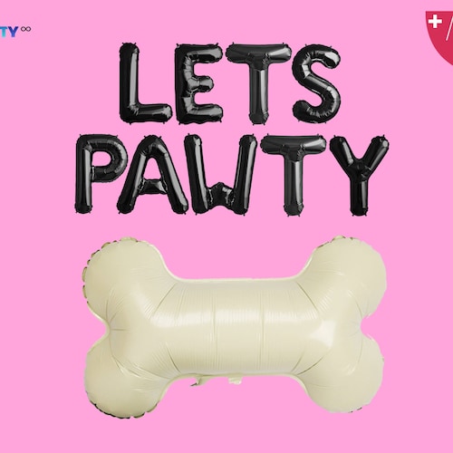 Lets Pawty Banner Dog Birthday Banner Dog Birthday Party - Etsy