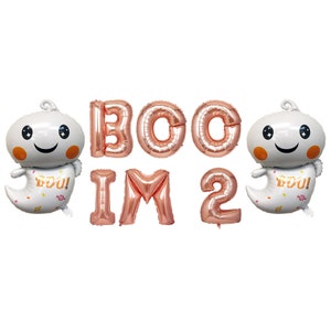 Boo Im 2 Banner Balloon | Halloween Themed 2nd Birthday Banner ...