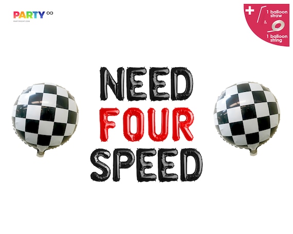 Need Four Speed Banner| 4th Racing Car themed F1 theme Birthday Party ...