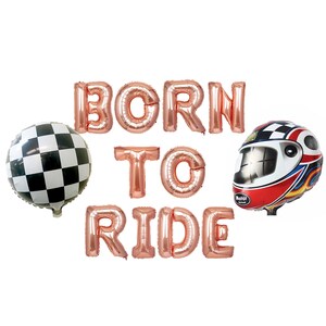 Born to Ride Motorcycle Themed Baby Shower | Born to Ride Ballon Banner ...