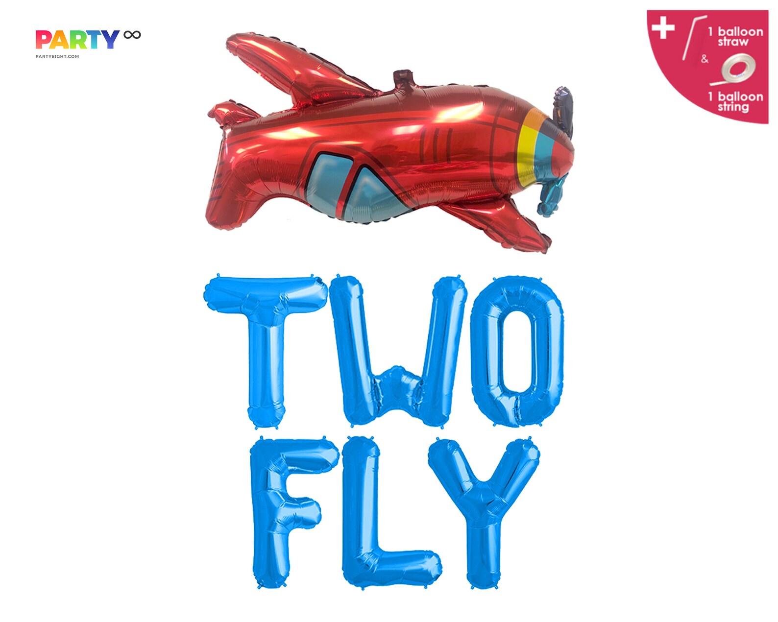 Two Fly Balloon Banner Airplane Themed Birthday Decor for | Etsy