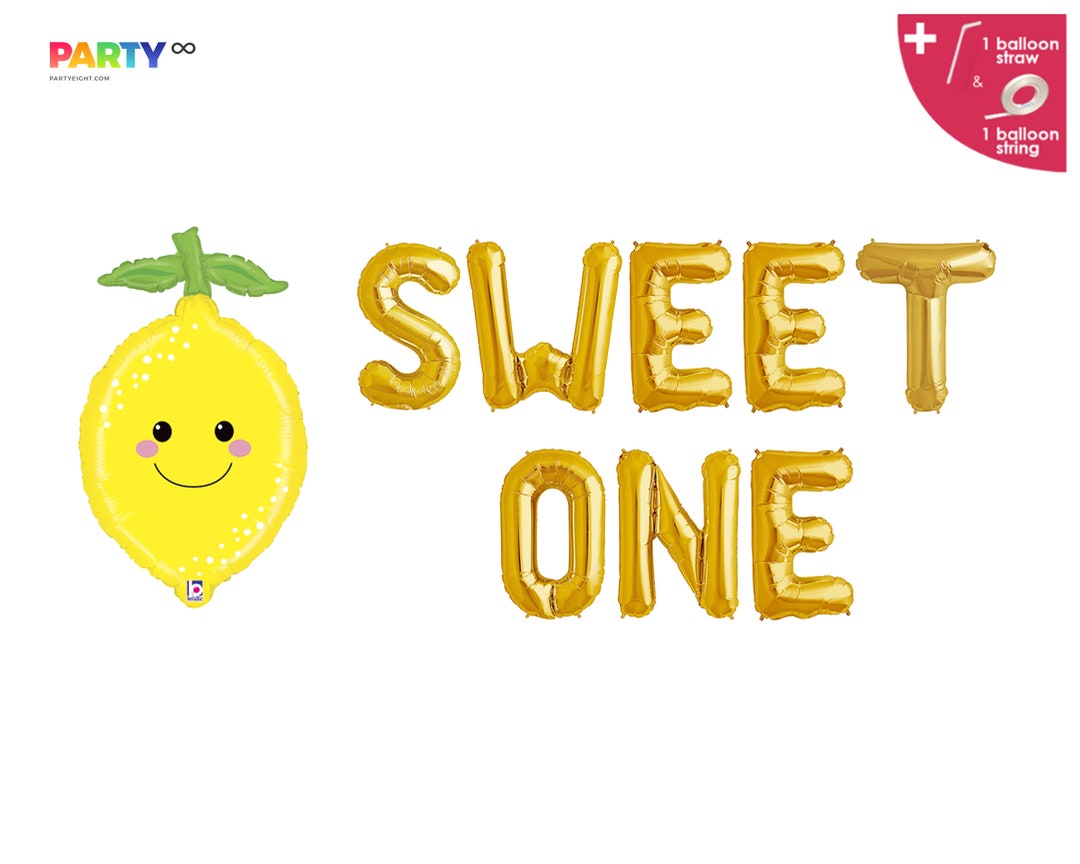 Sweet One Balloons | 1st Lemon Birthday Decor | First Birthday Party ...