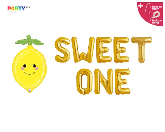 Sweet One Balloons 1st Lemon Birthday Decor First Birthday - Etsy