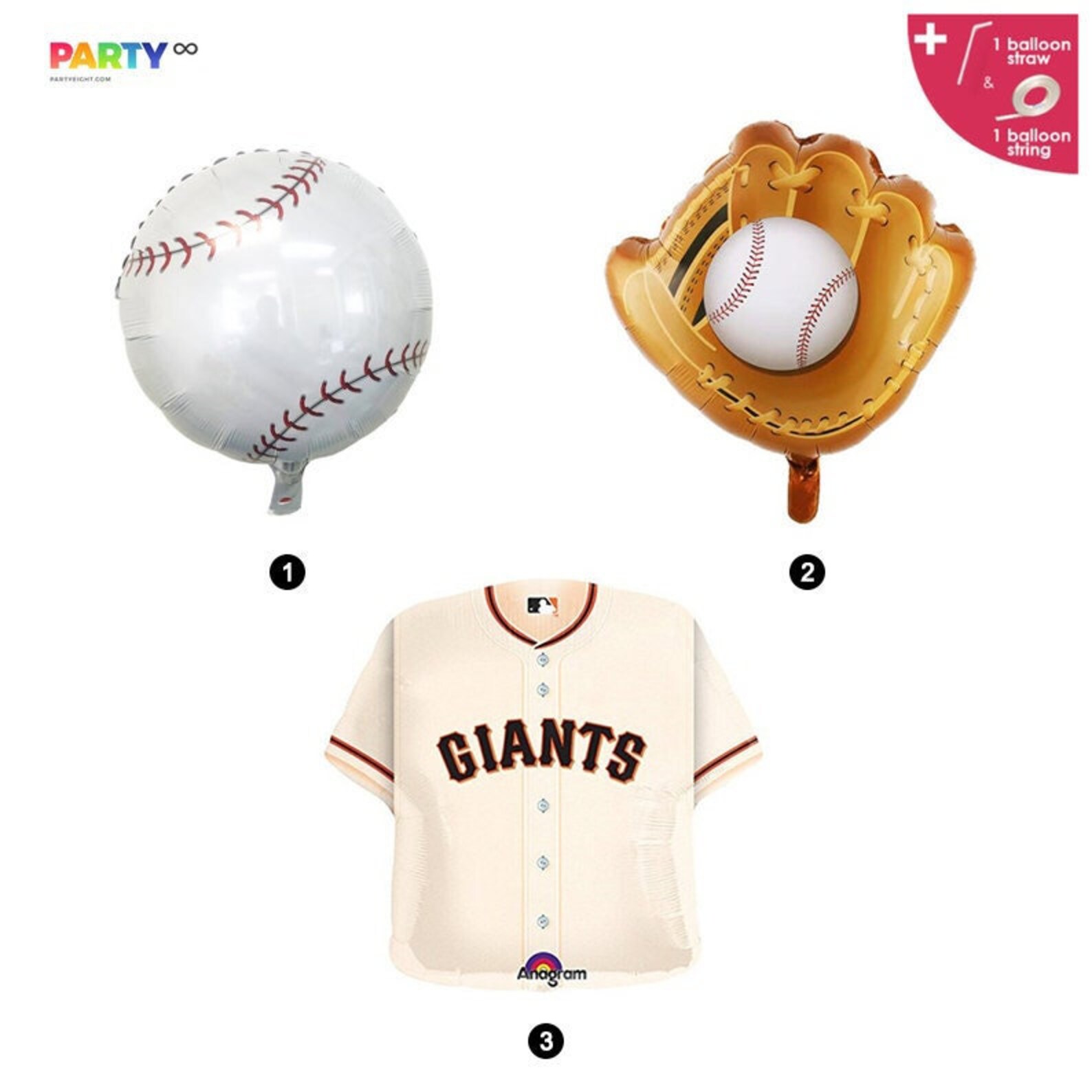 Baseball Theme Party Balloons Baseball With Glove Balloon - Etsy