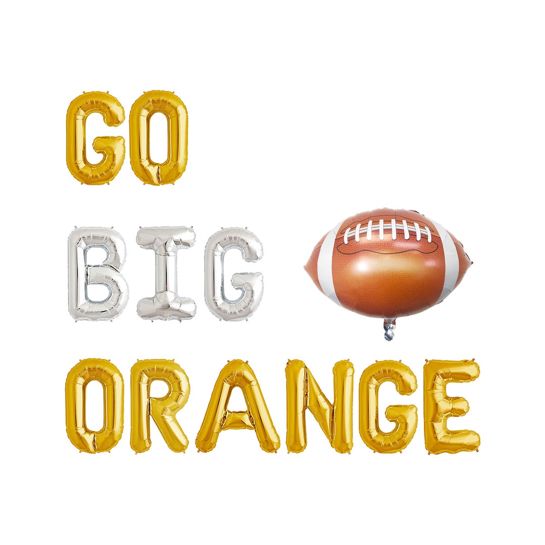 Go Big Orange Balloon Banner | College Football Party Decor Football ...