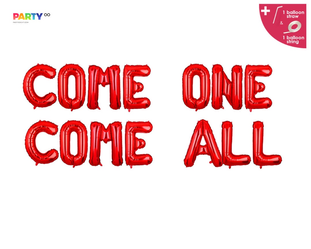 Circus 1st Birthday Party Come One Come All Banner Balloon - Etsy