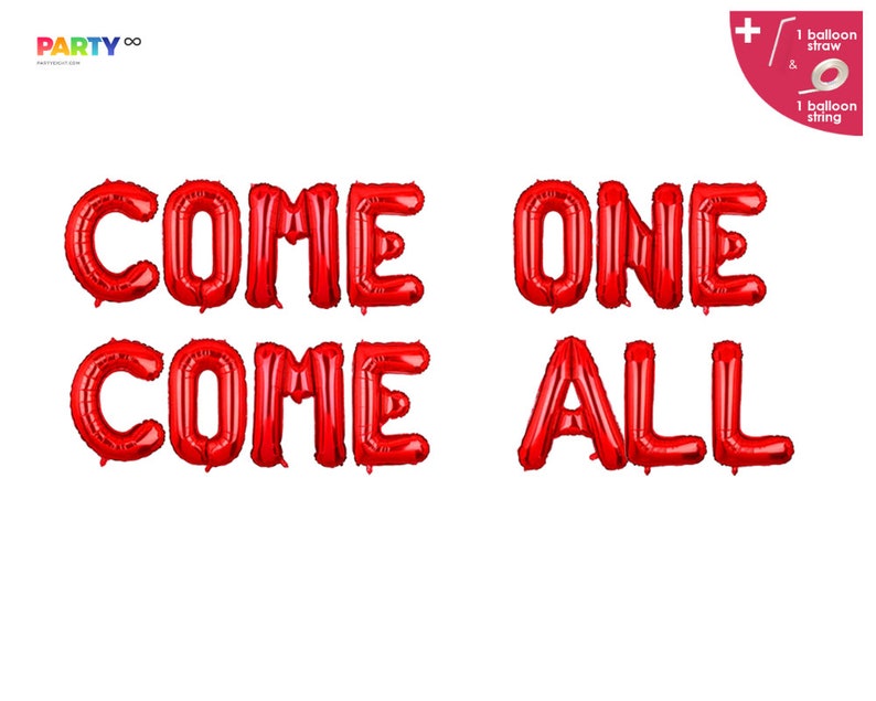 Circus 1st Birthday Party Come One Come All Banner Balloon - Etsy