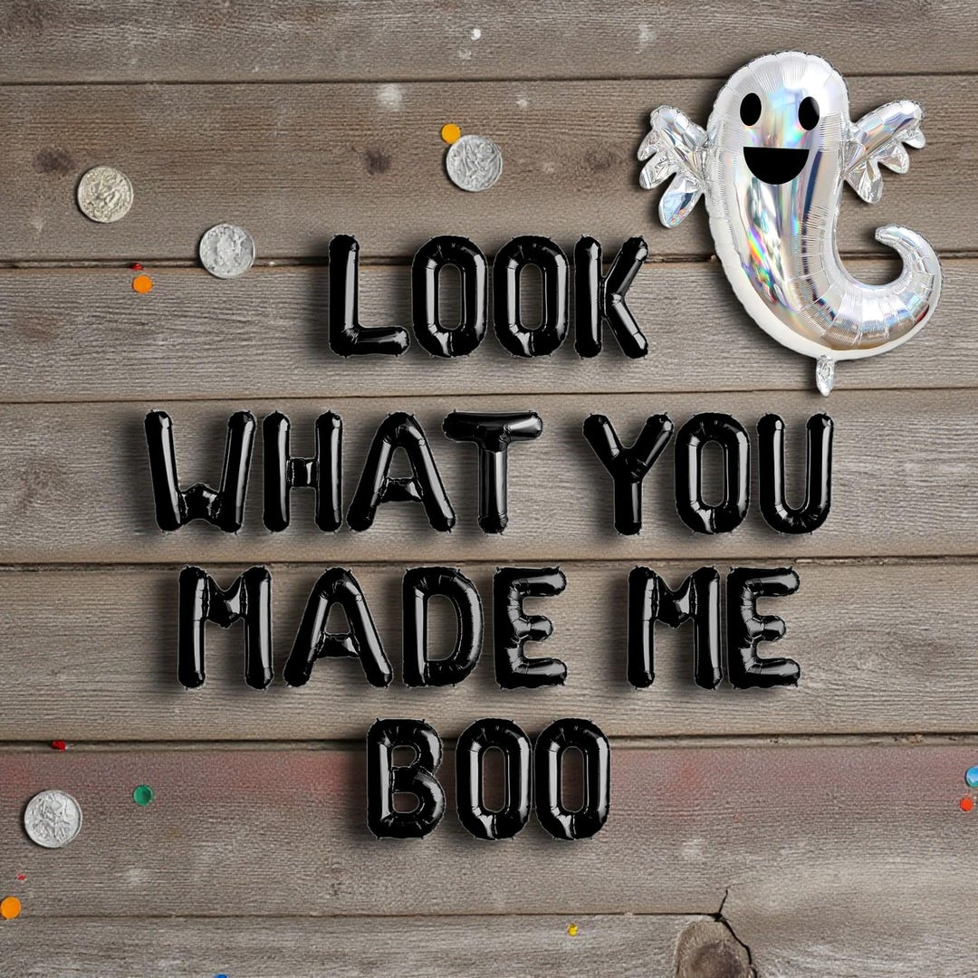 Look What You Made Me Boo Balloon Banner: Halloween Party Decor - Etsy