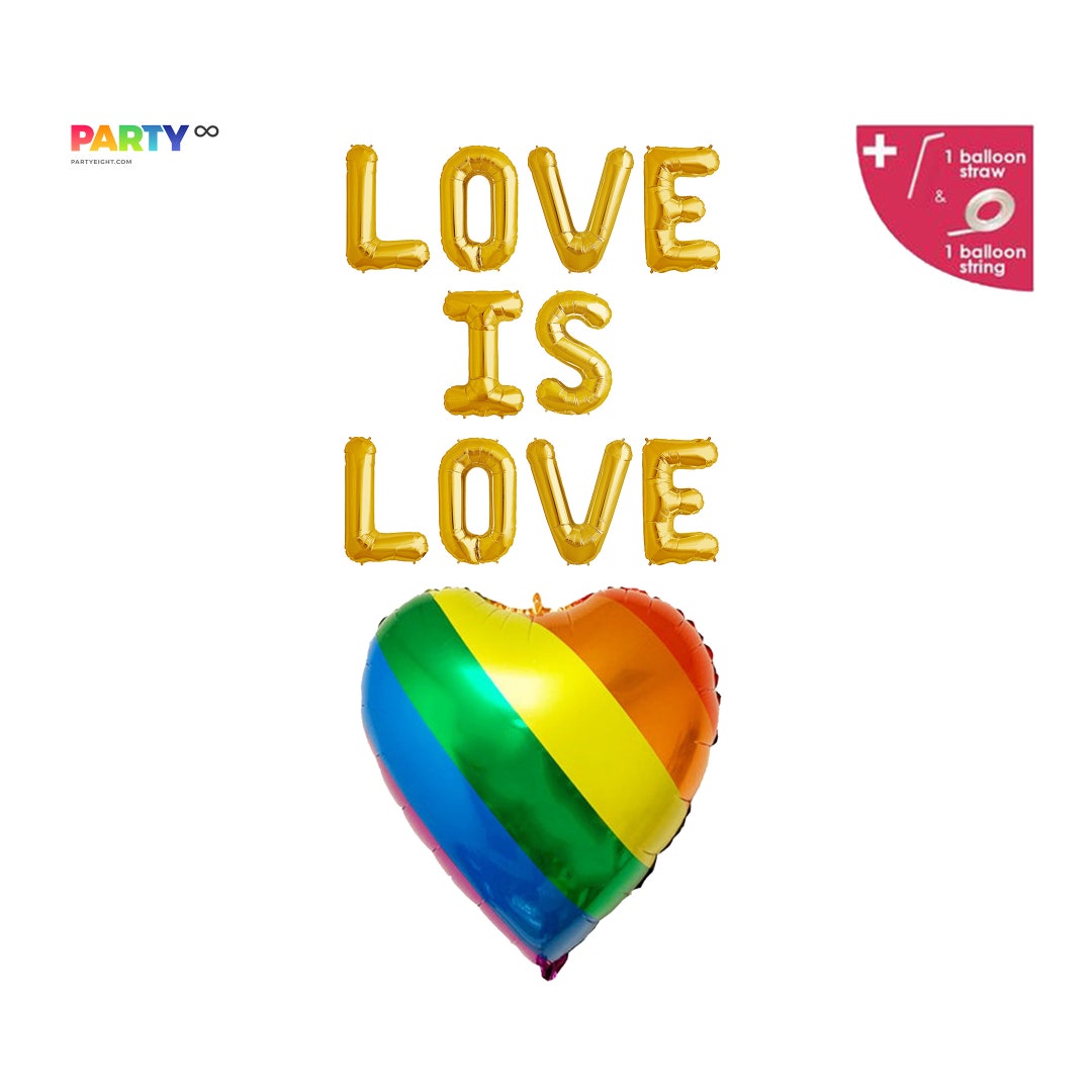 Love is Love Balloon Banner | Gay Pride Banner | Gay Pride Banner | Gay ...