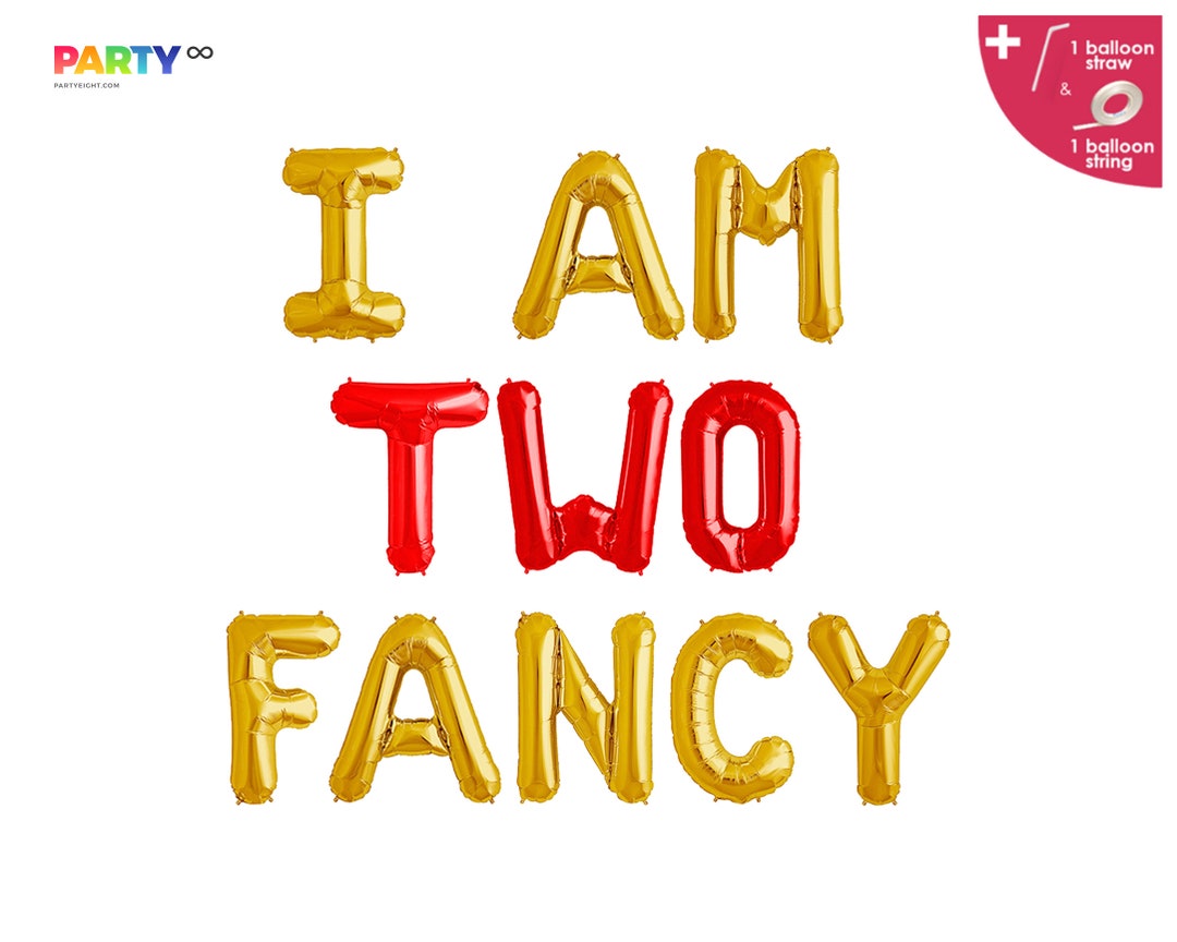 I Am Two Fancy 2nd Birthday Balloons | Birthday Decor 2nd Birthday ...