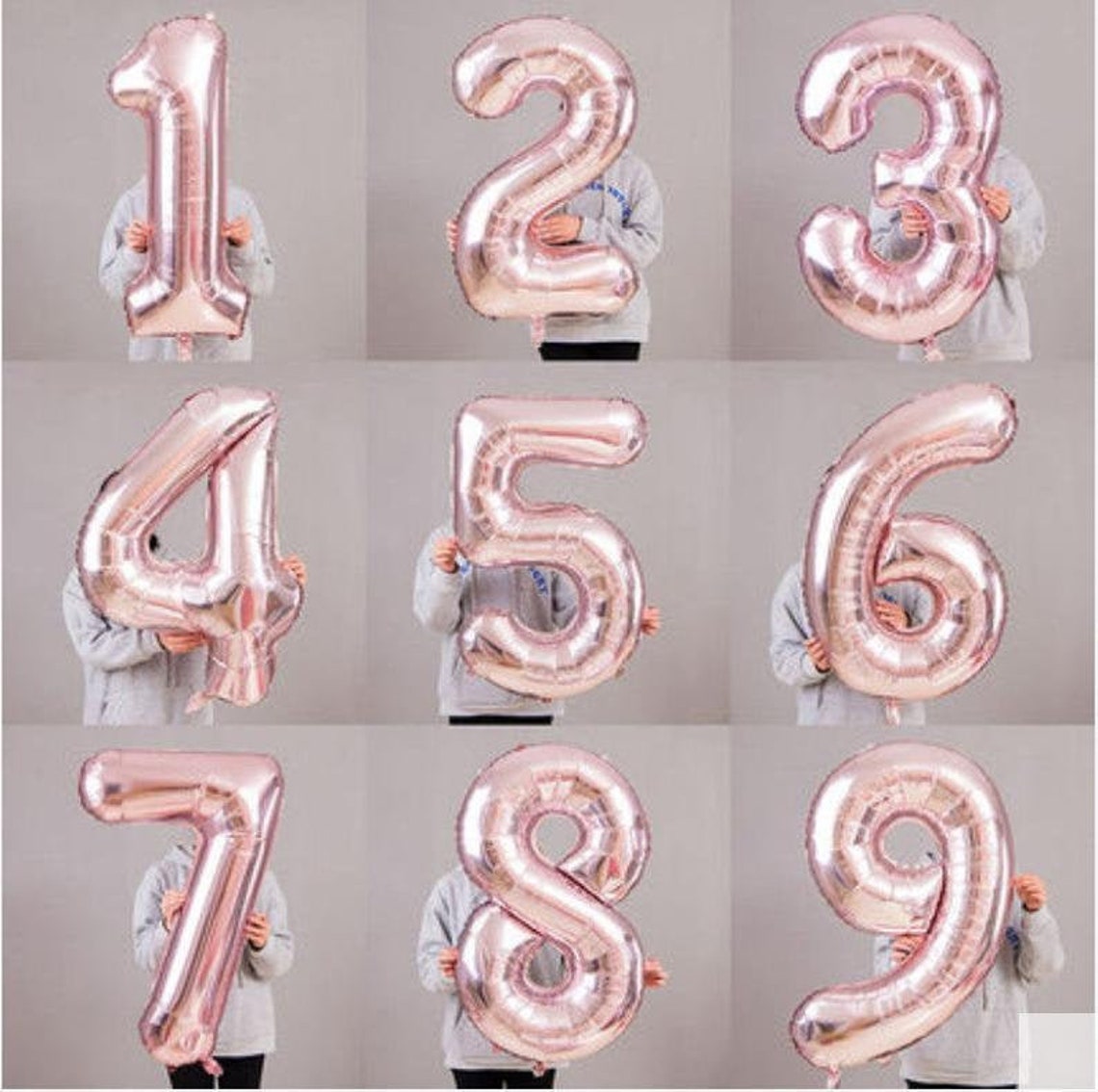 Giant 42 Inch Rose Gold Balloon Numbers Birthday Giant Rose - Etsy